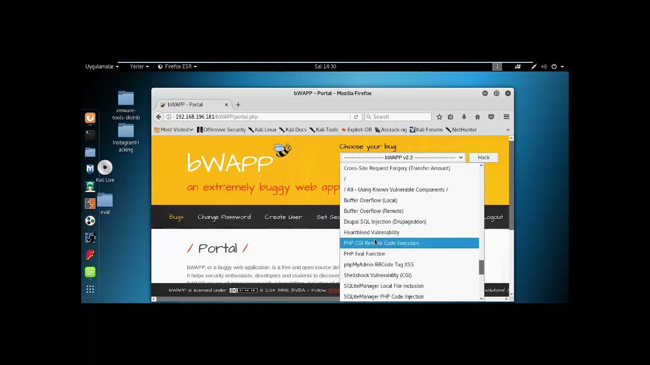 A9 Using Known Vulnerable Components - PHP Eval Function