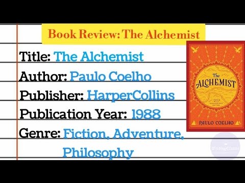 Book Review Writing - The Alchemist || Write a book review on an adventure story book || Book review