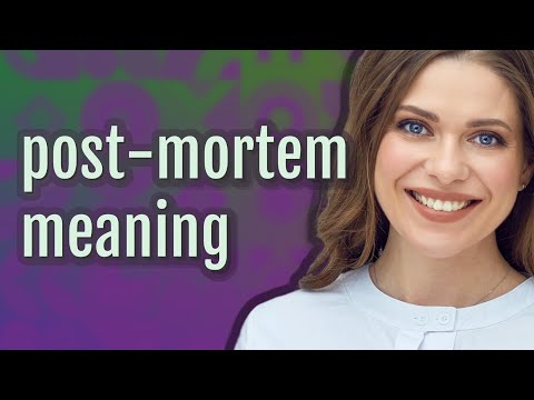 Post-mortem | meaning of Post-mortem