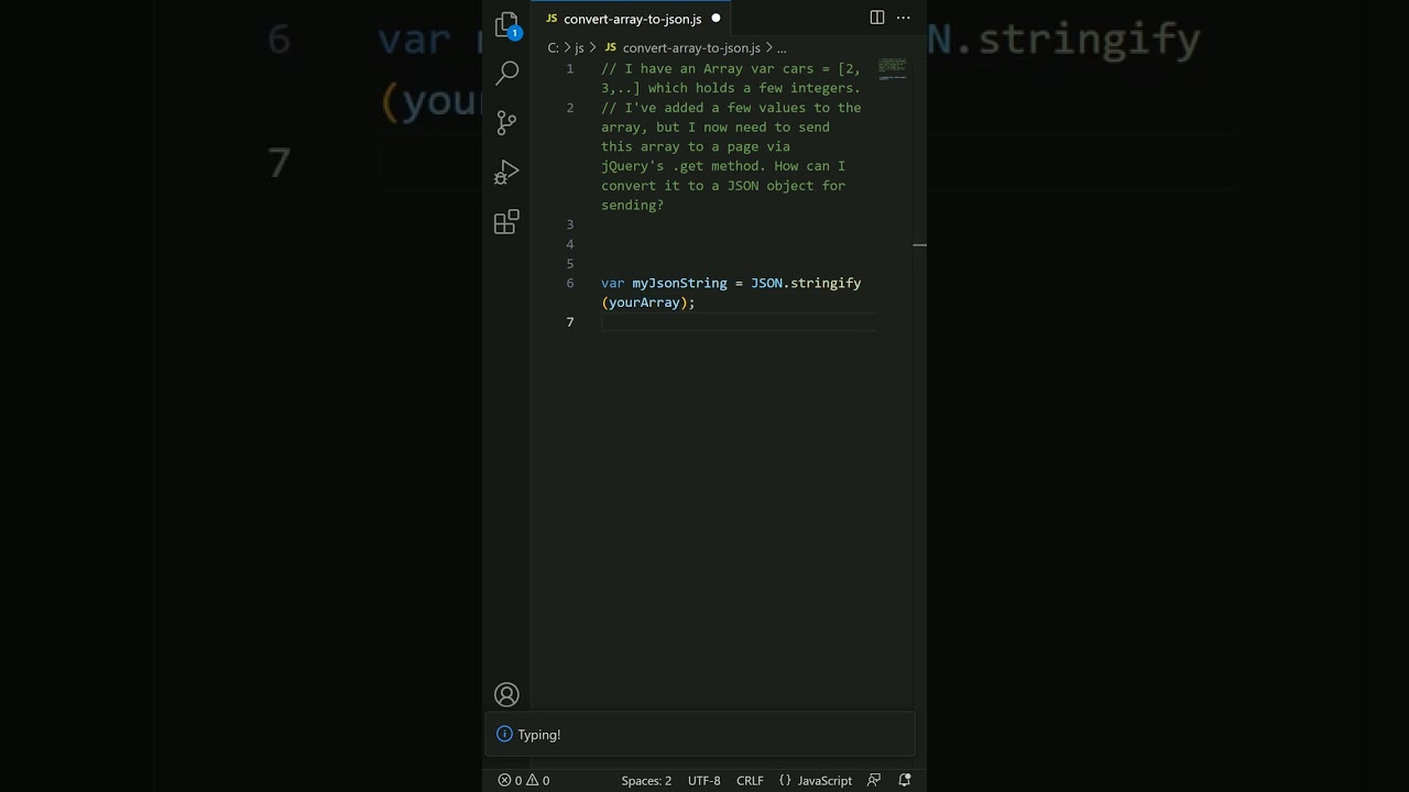 javascript - Convert array to JSON