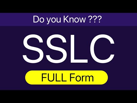 SSLC Full Form | What is full form of SSLC | Do you know full form of SSLC
