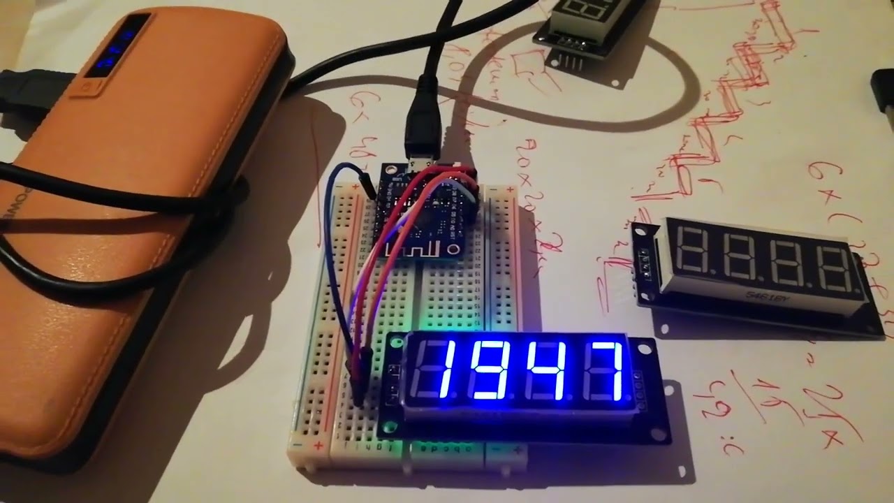 NTP clock on TM1637 led display