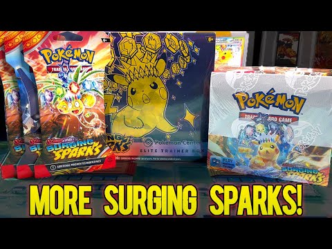 Opening A Surging Sparks Pokémon Center Elite Trainer Box & More!!!