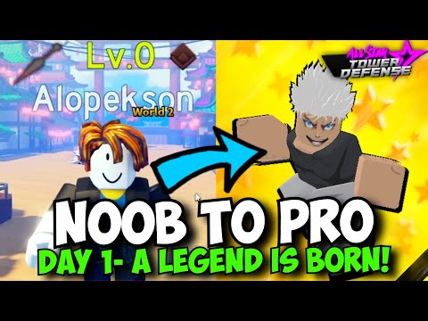 F2P Noob To Pro Day 1 - The Beginning of a LEGEND! GOJO ALREADY! | All Star Tower Defense (season 5)