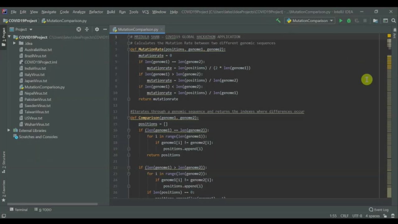 Mutation Rate Calculator Using Python