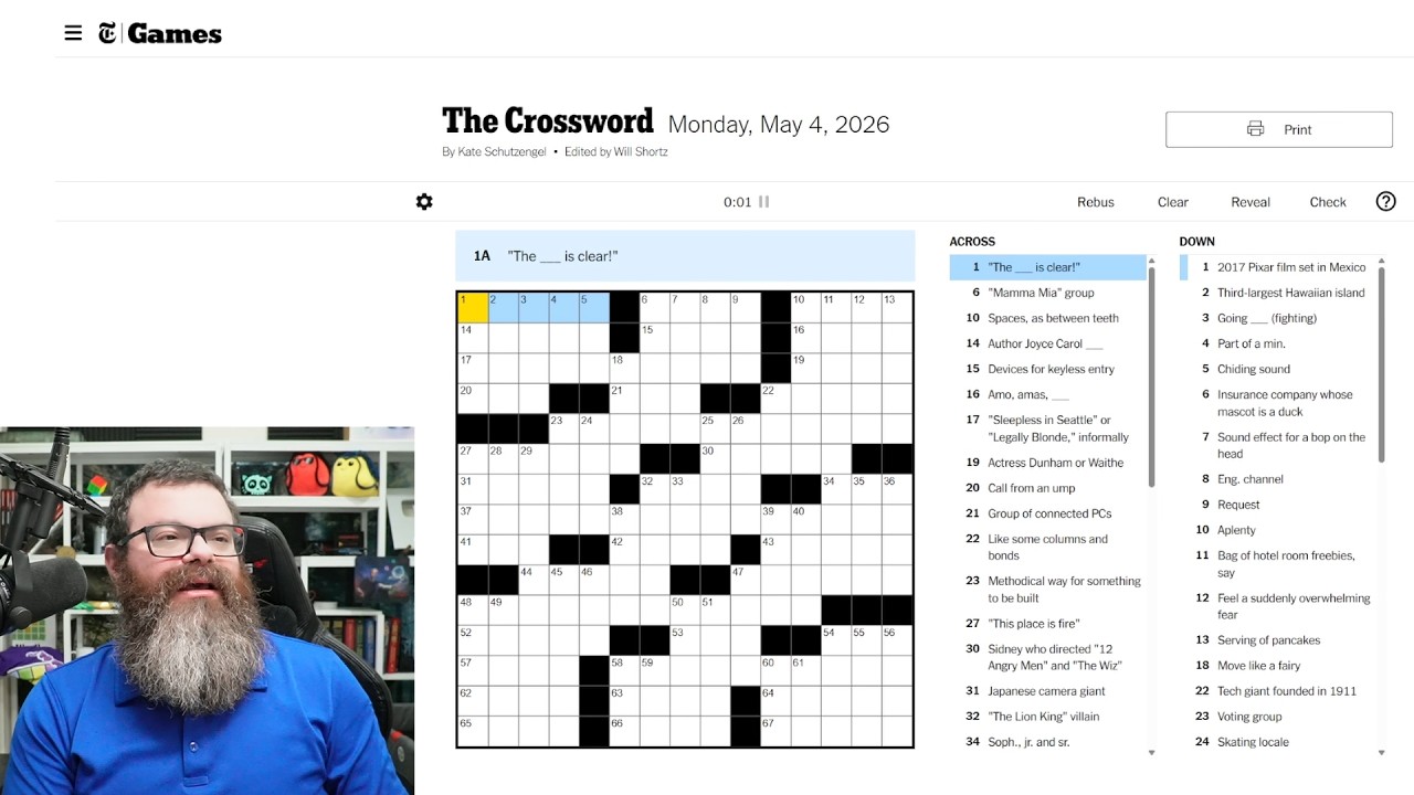 Learning Crossword Week 102 | NYT Crossword Monday May 4, 2026