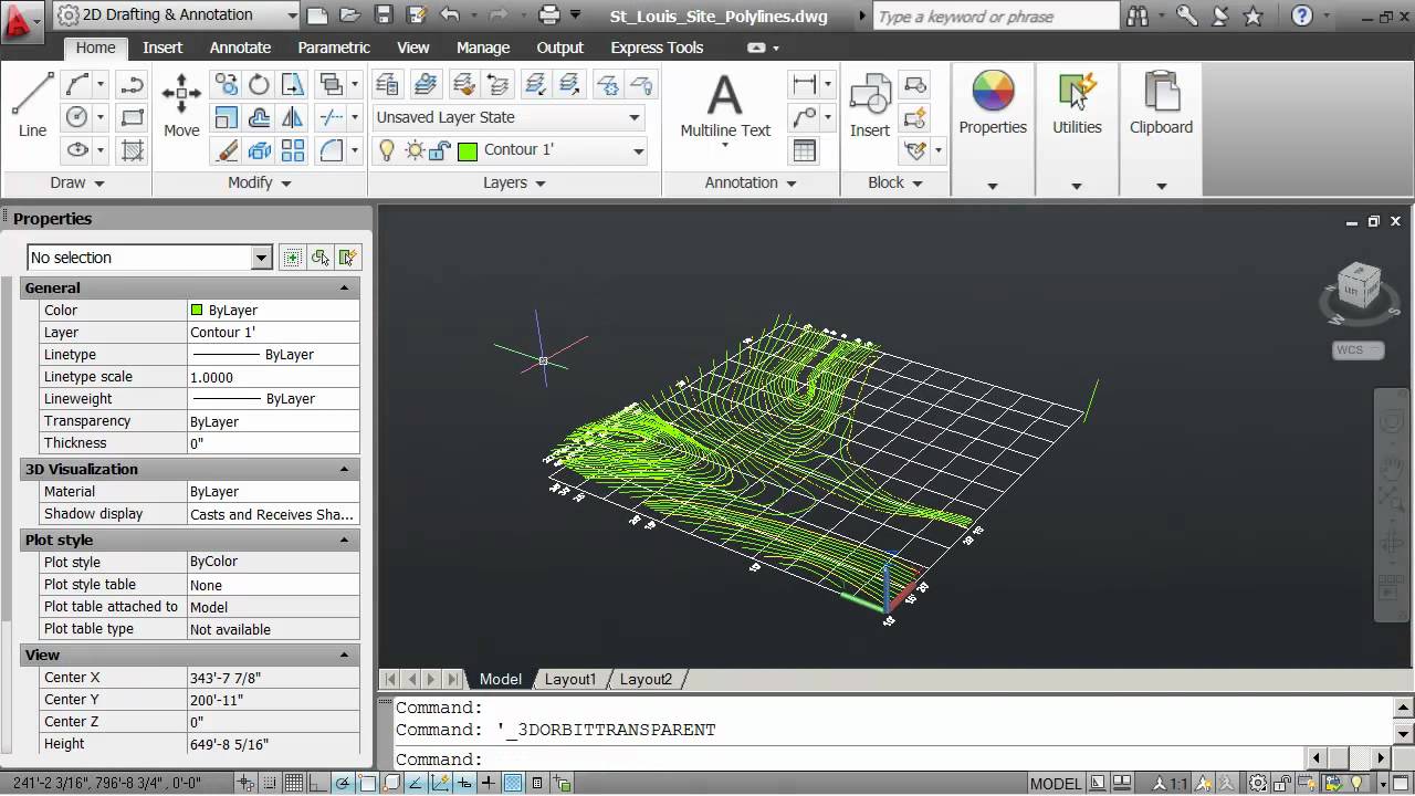 Topography from Polylines: Part 1