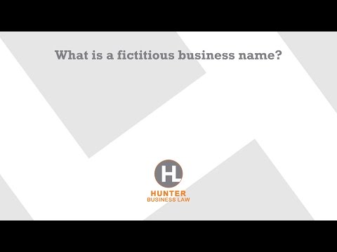 What is a fictitious business name?