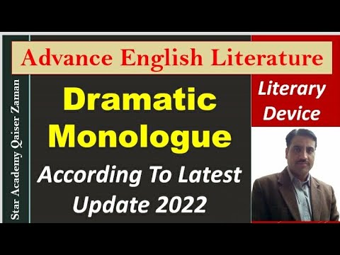 dramatic monologue literary device/definition & features dramatic monologue/monodrama in Literature