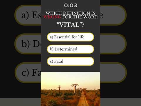 VITAL is a contronym; a word with two meanings that contradicts each other. #vocaboftheday