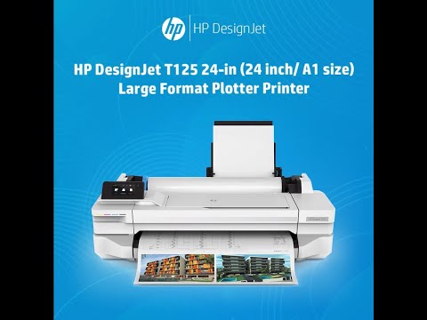 HP DesignJet T125 24-in (24 inch/ A1 size) Large Format Plotter Printer