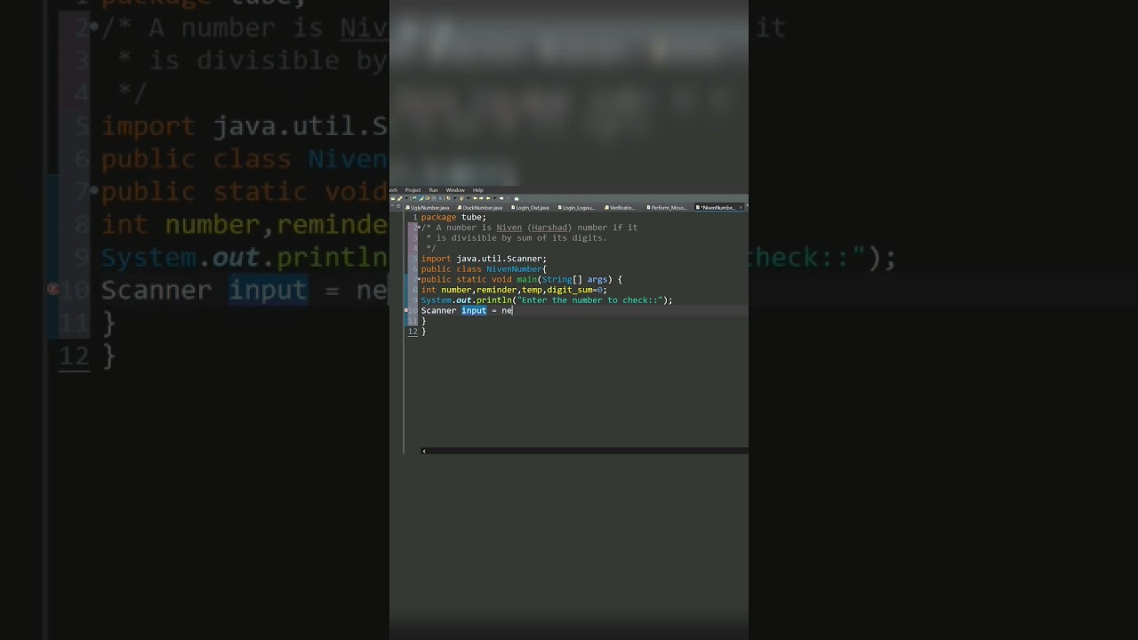 Check Niven (Harshad) number Using Java. #Java #Coding #programming  #Niven Number #HarshadNumber