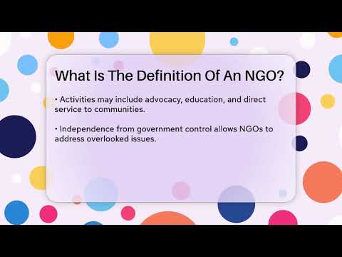 What Is The Definition Of An NGO? - The Sociology Workshop