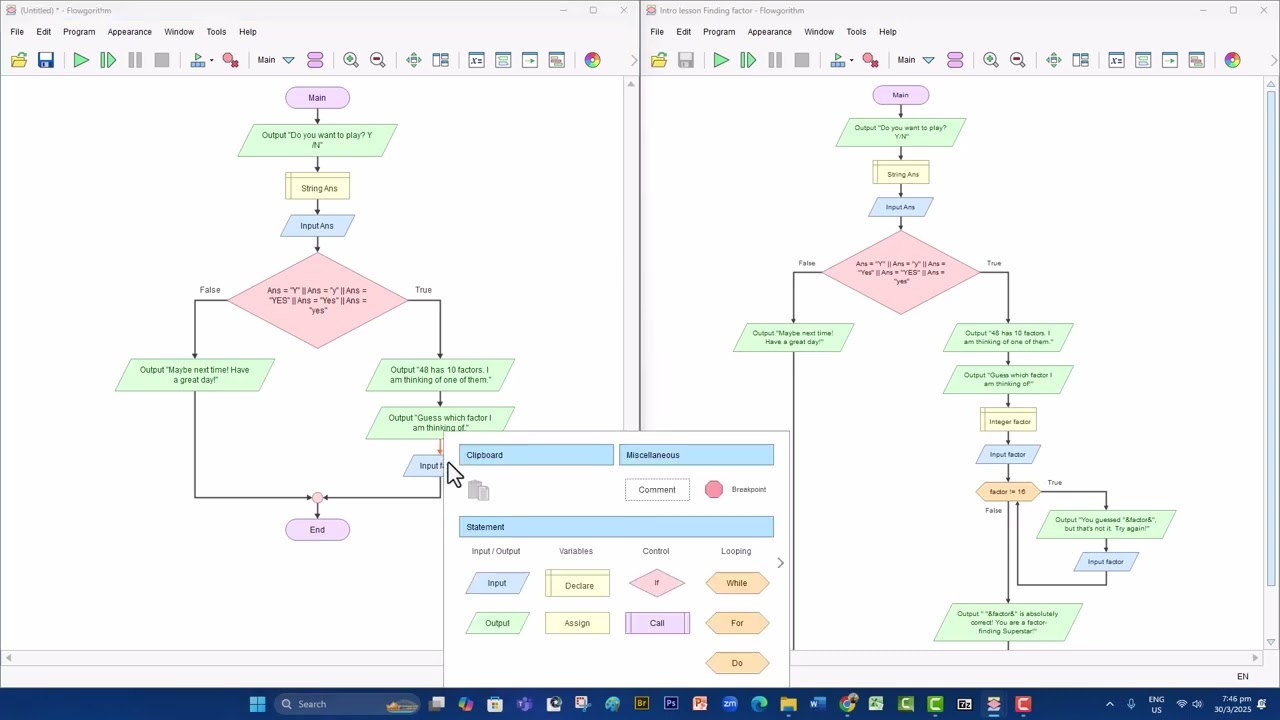 Flowgorithm Basics Video Tutorial