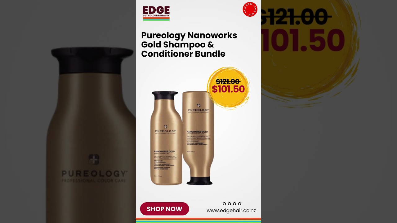 🌟 Pureology Nanoworks Gold Shampoo & Conditioner Bundle at special price of $101.50!🌟