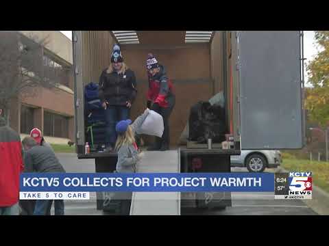 People show up at KCTV5 News to participate in Project Warmth