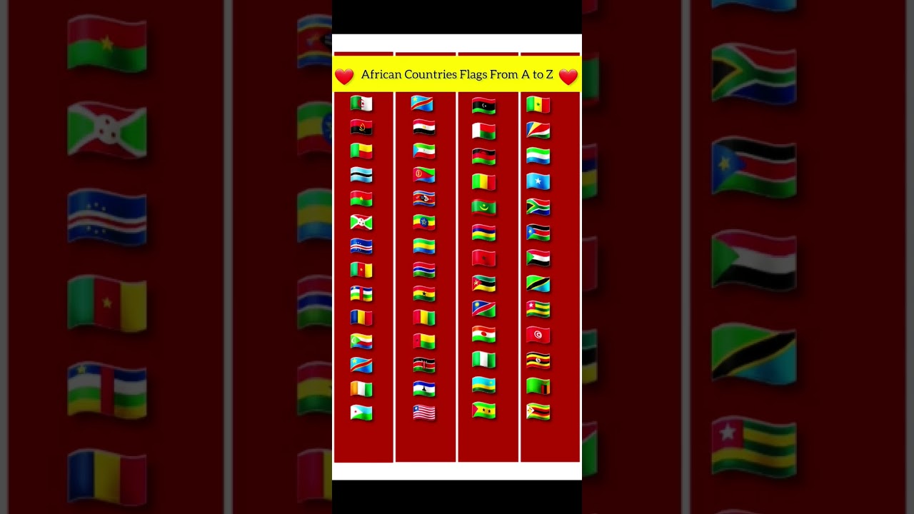 African Countries Flags #flags  #africa #shorts