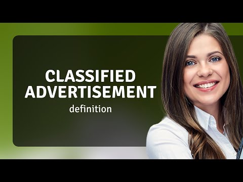 Classified advertisement | meaning of CLASSIFIED ADVERTISEMENT