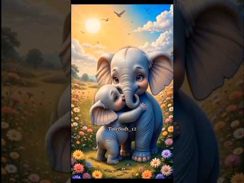 "Baby Elephant Lost and Found 🐘💔" | Heart-Touching Animated Short #Shorts
