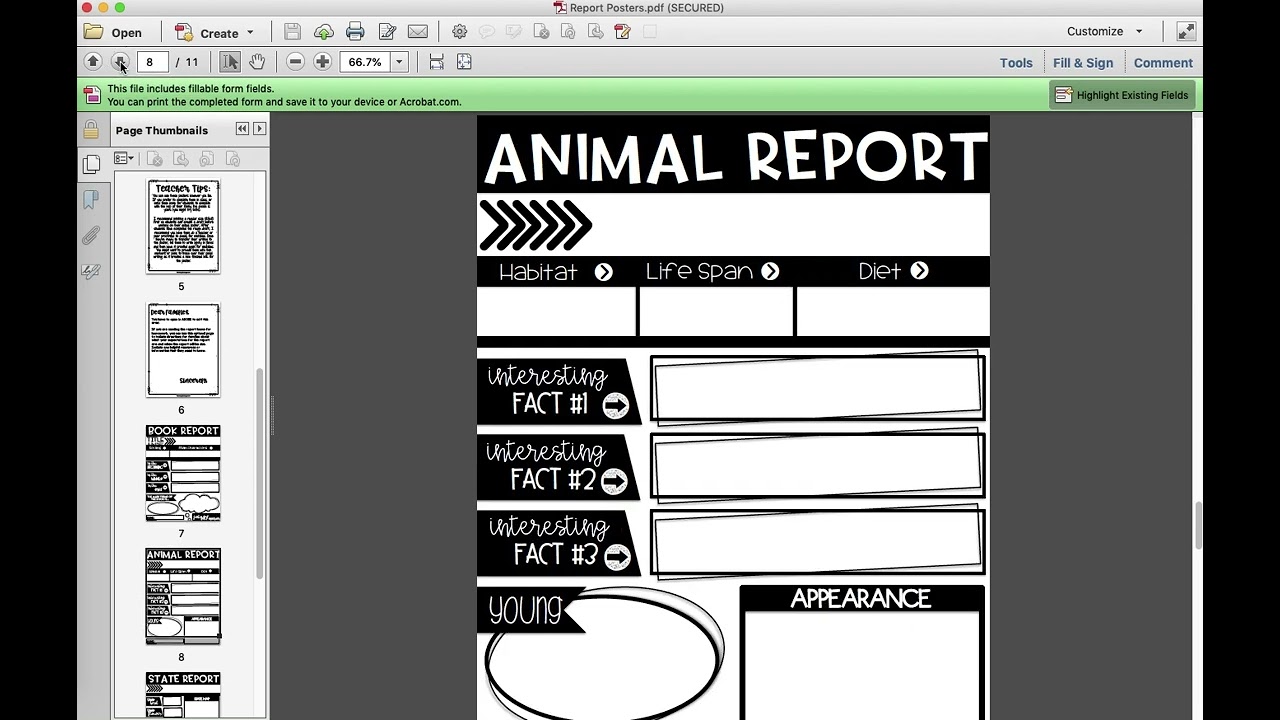 Printable Report Posters