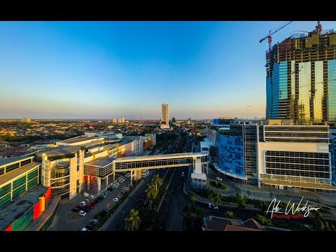 Keindahan Galaxy Mall Surabaya Sore Hari Dilihat dari Udara