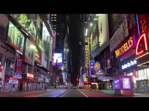 Empty Streets of Times Square, NY - April 2nd 2020 - Covid19 era