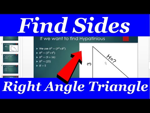 Finding Sides Right Angle Triangle