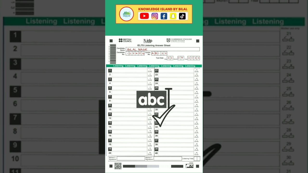 Completing IELTS Listening and Reading Answer Sheets | Cambridge IELTS 2025