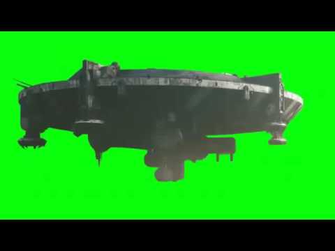 Alien Spaceship Green Screen Background Animation Free