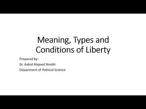 Meaning, Types and Conditions of Liberty