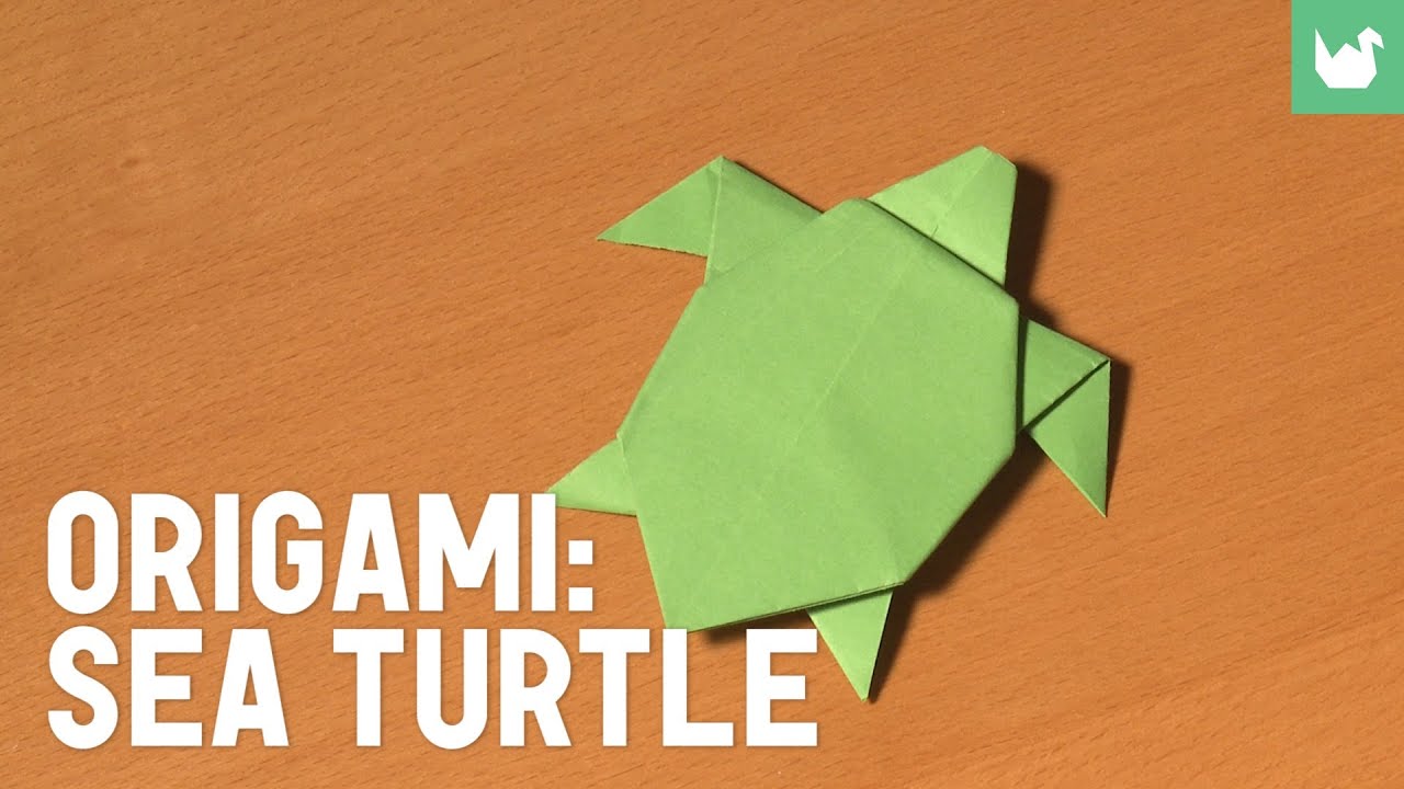 Learn how to make origami easily: The sea Turtle
