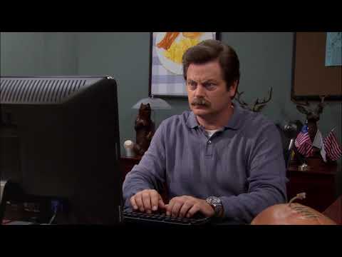 Ron throws his pc in the trash (1080p)