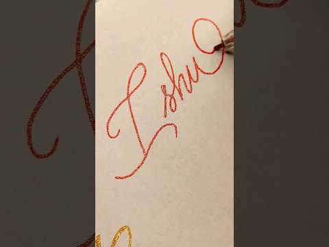 Calligraphy easy #shorts #nameart #lettering #ishu #youtubeshorts