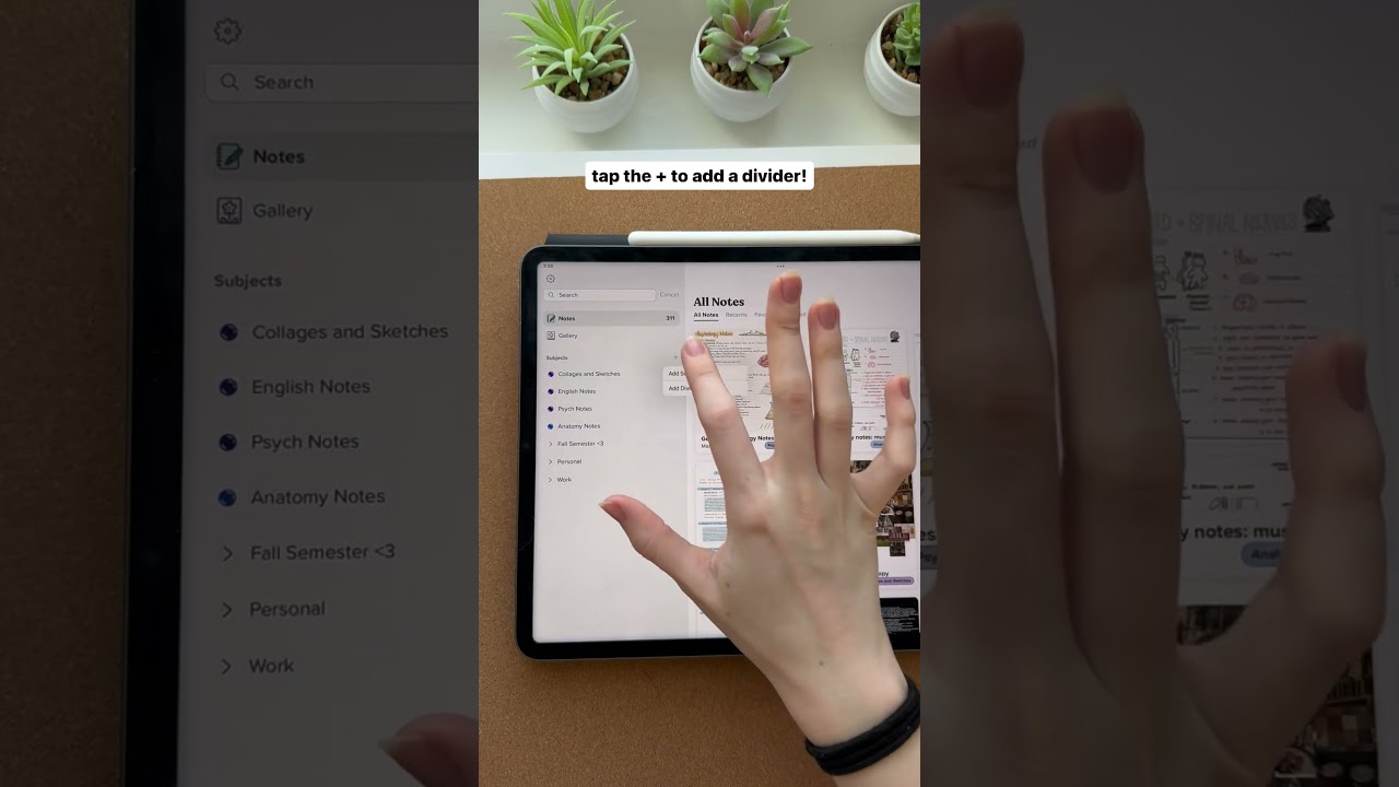 how to organize your notes using subjects and dividers in notability 📂
