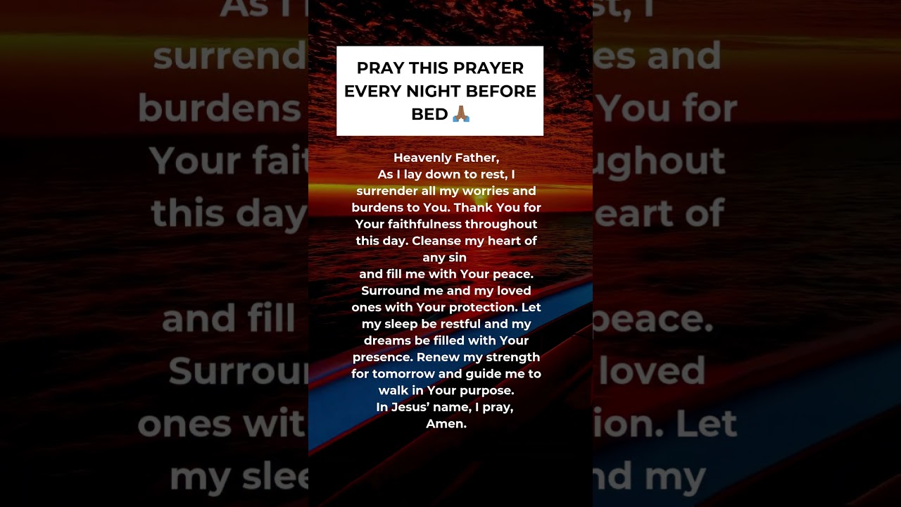 Pray This Prayer Every Night Before Bed 🙏🏾 | Bedtime Prayer Before Sleeping