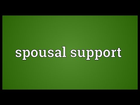 Spousal support Meaning