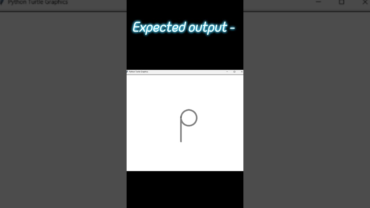 How to Draw an Alphabet P using a Python Turtle Module