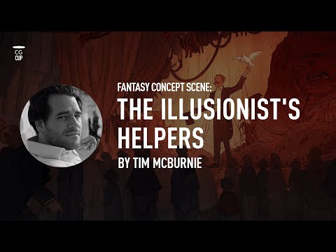 Fantasy Concept Scene: The Illusionist's Helpers by Tim Mcburnie