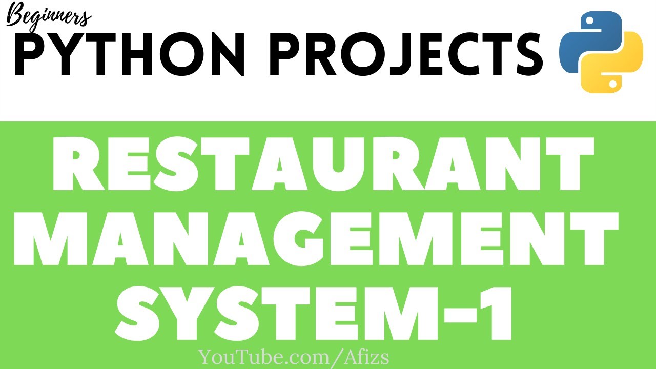 Python Projects - 1:Restaurant Management System -1