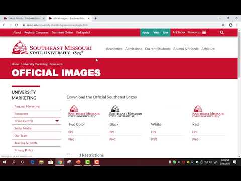 Download and Insert the University Logo