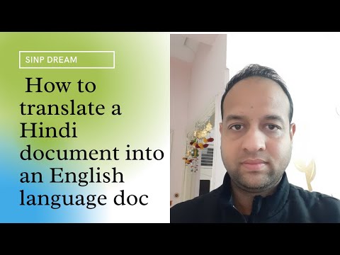 How to translate a Hindi Document into an English language document for Canada Immigration