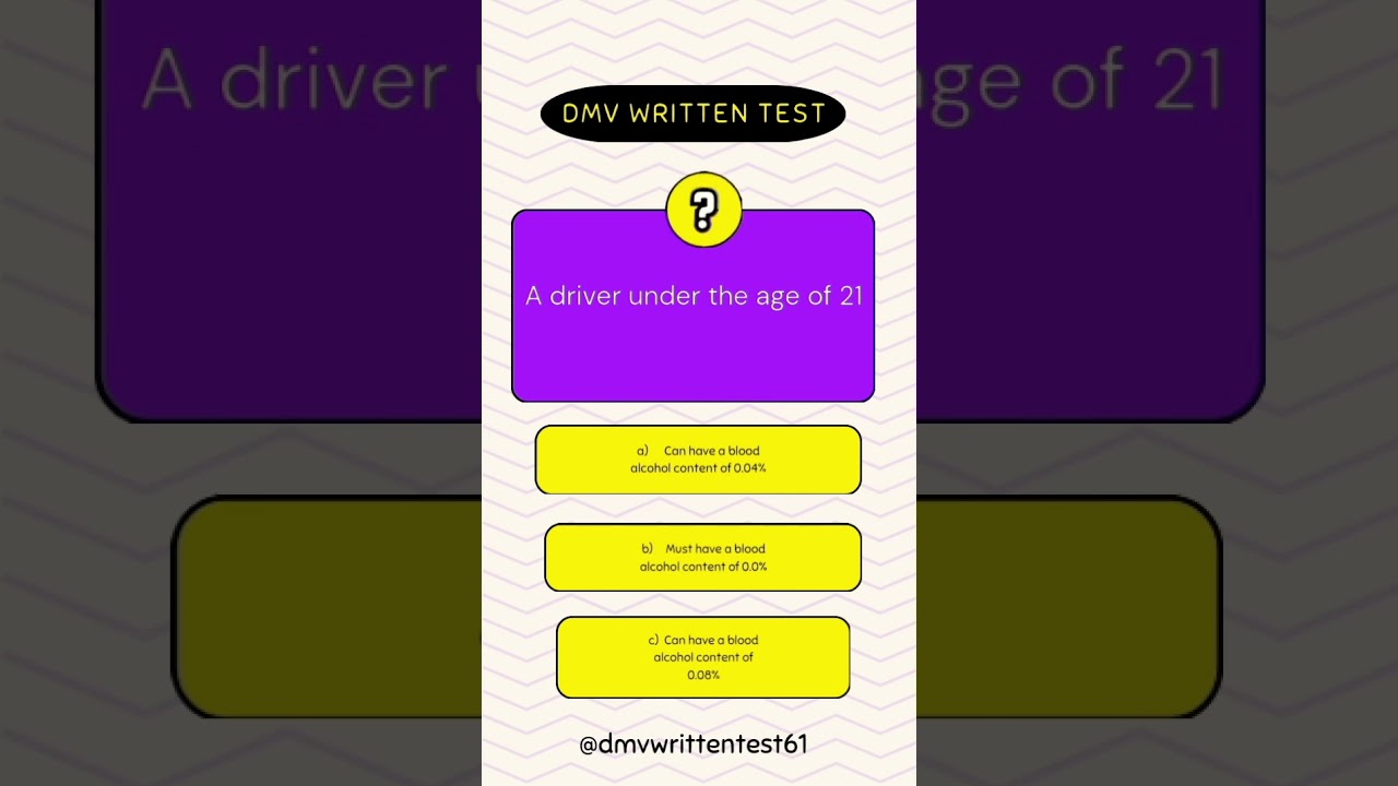 DMV WRITTEN TEST [ DMV Permit Test ] #california #dmv #dmvwrittentest61