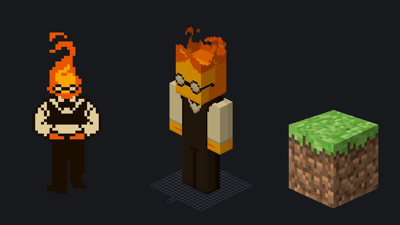 Adding Grillby in Minecraft | Undertale Characters Mod