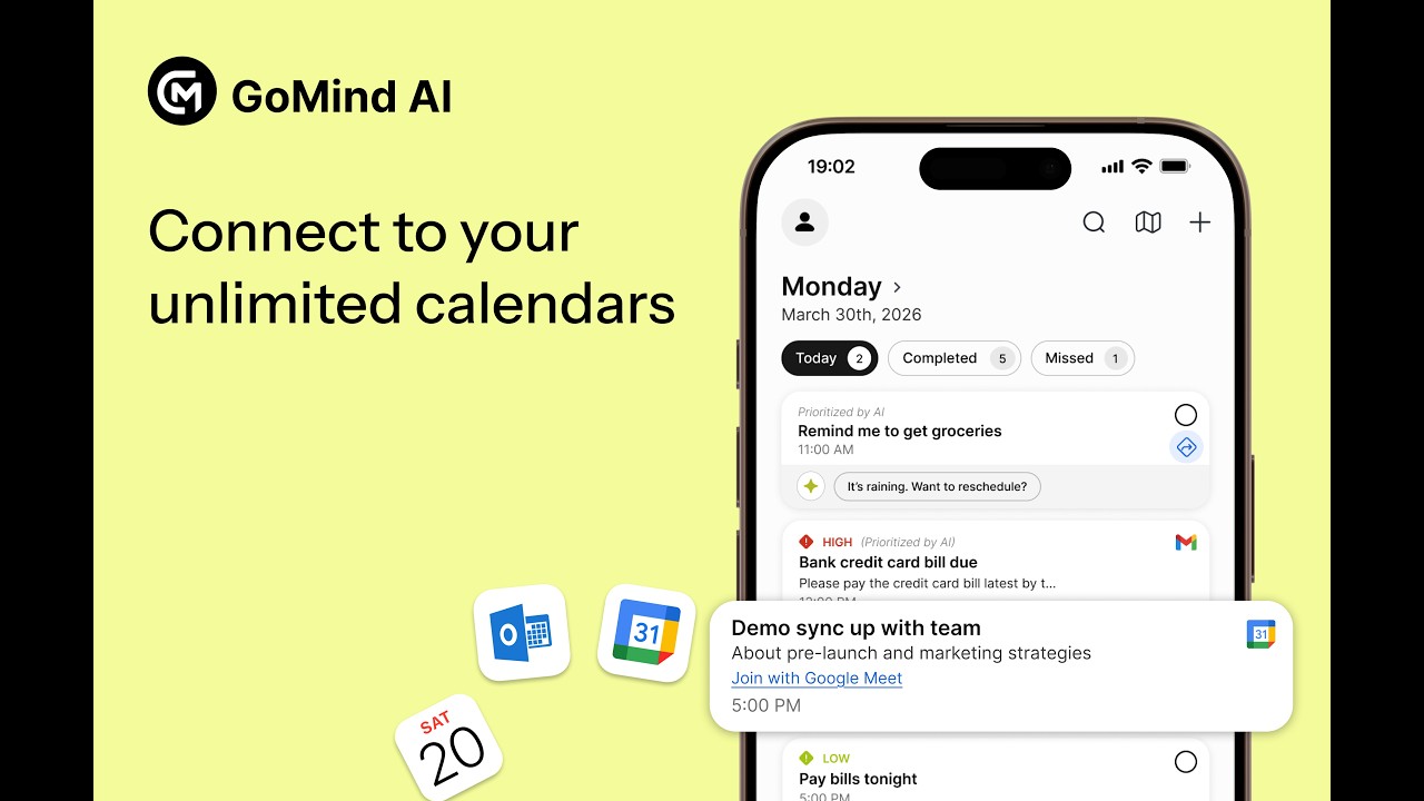 How to Connect to UNLIMITED Calendar in GoMind AI app!