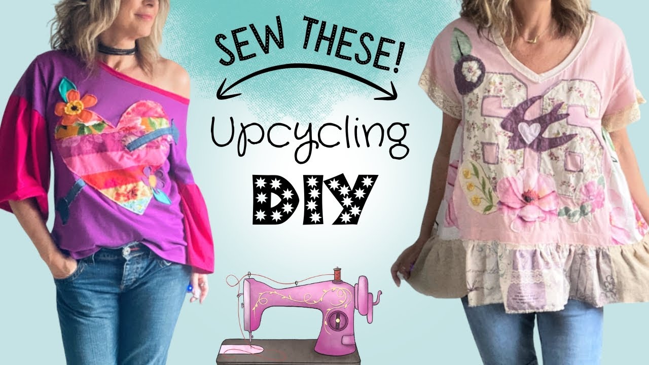 Tutorial - Upcycle Old T Shirts into New Tops (Thrift Flips)