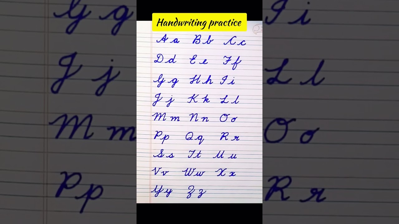 Abc Cursive handwriting practice/Abc for kids #kidslearning #cursive #abcd @onlyenglishwithnushie
