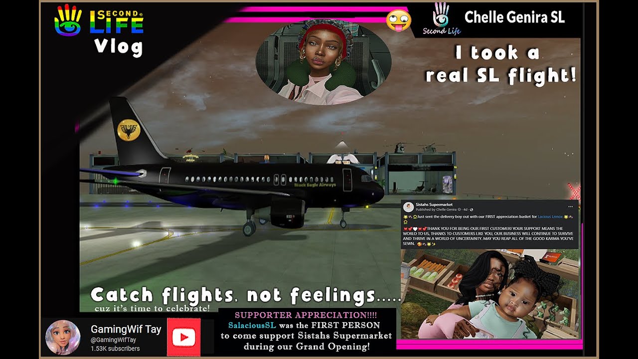 SecondLife Vlog: Vacation Vlog (I took a REAL SL flight)