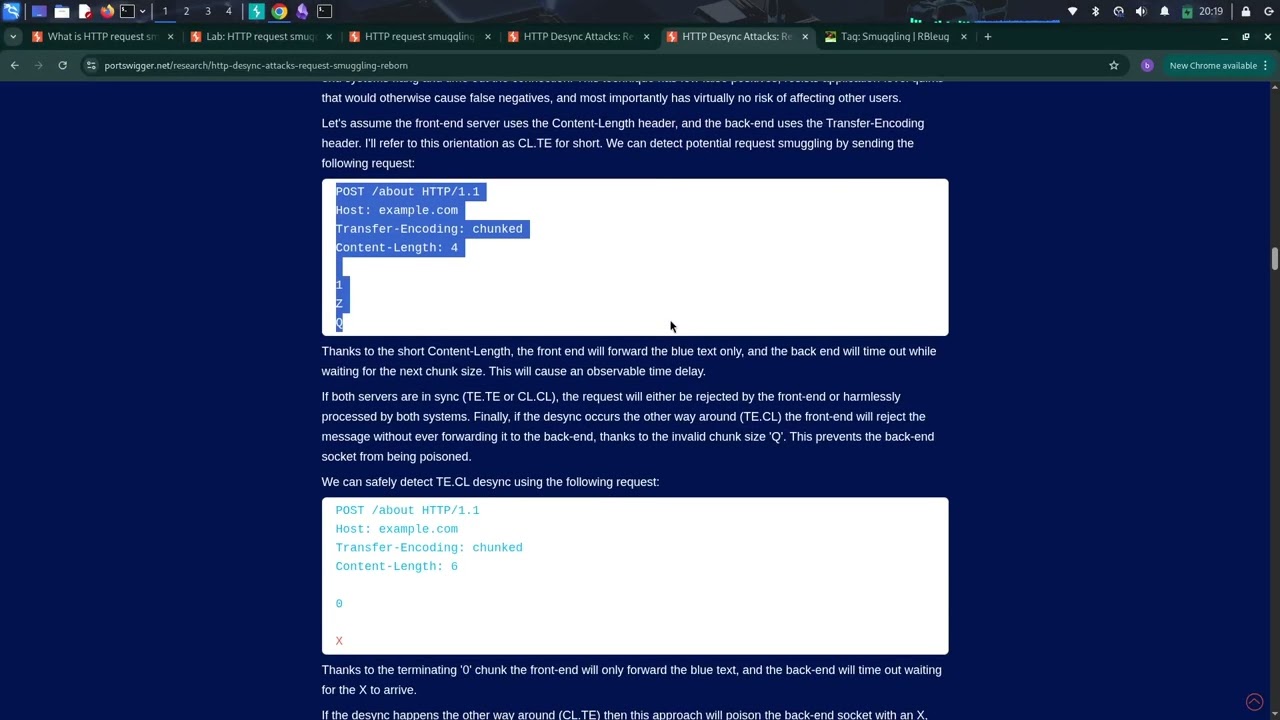 HTTP Request Smuggling | PortSwigger -  Part1