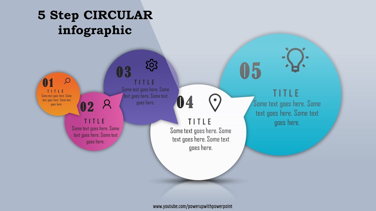 17.Create 5 Step CIRCULAR Infographic|PowerPoint Presentation|Graphic Design|Free Template