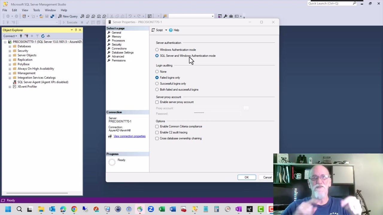 SQL Server Instance Properties - Security